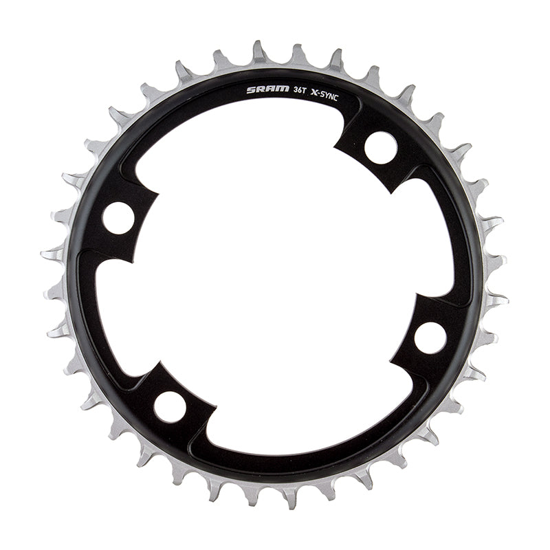 SRAM 36 Tooth 107mm BCD x 4-Bolt 1x12-Speed X-Sync Chainring Blast Bla – Seattle Electric Bike