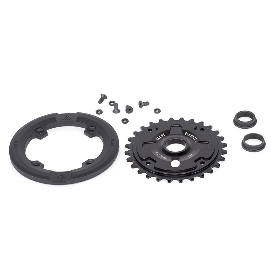 Eclat Elevate Guard Chainring Teeth: 28 6061-T6 Aluminum Black ...