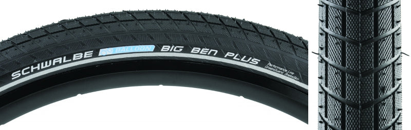 Schwalbe Big Ben Plus Tire - 700 x 50 Clincher Wire BLK/Reflective Per ...