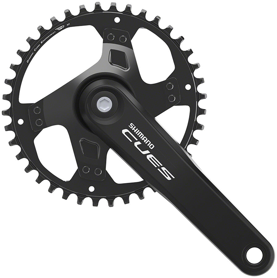 Shimano CUES FC-U4000-1 Crankset - 175mm 9/10/11-Speed 40t Riveted Squ ...