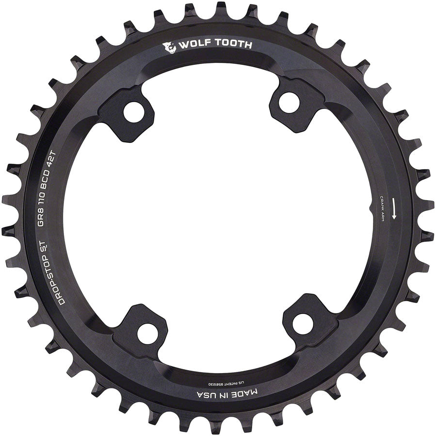 Wolf Tooth Shimano 110 Asymmetric BCD Chainring - 42t 110 Asymmetric B ...