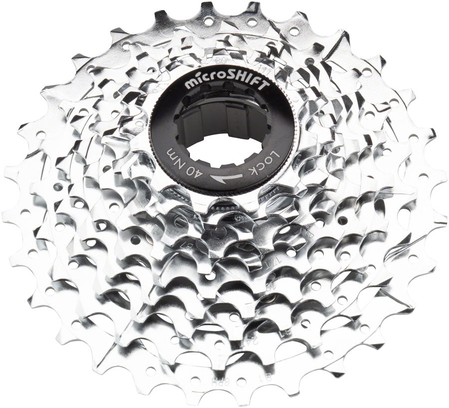 microSHIFT G10 Cassette - 10 Speed 11-28t Silver Chrome Plated With Sp ...